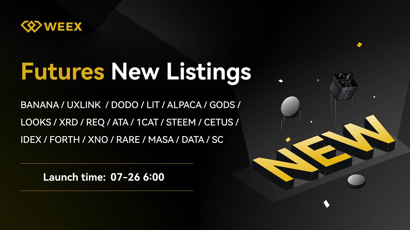 WEEX Futures Pro Launches 20 USDT-M Perpetual Futures - 7/26 – WEEX