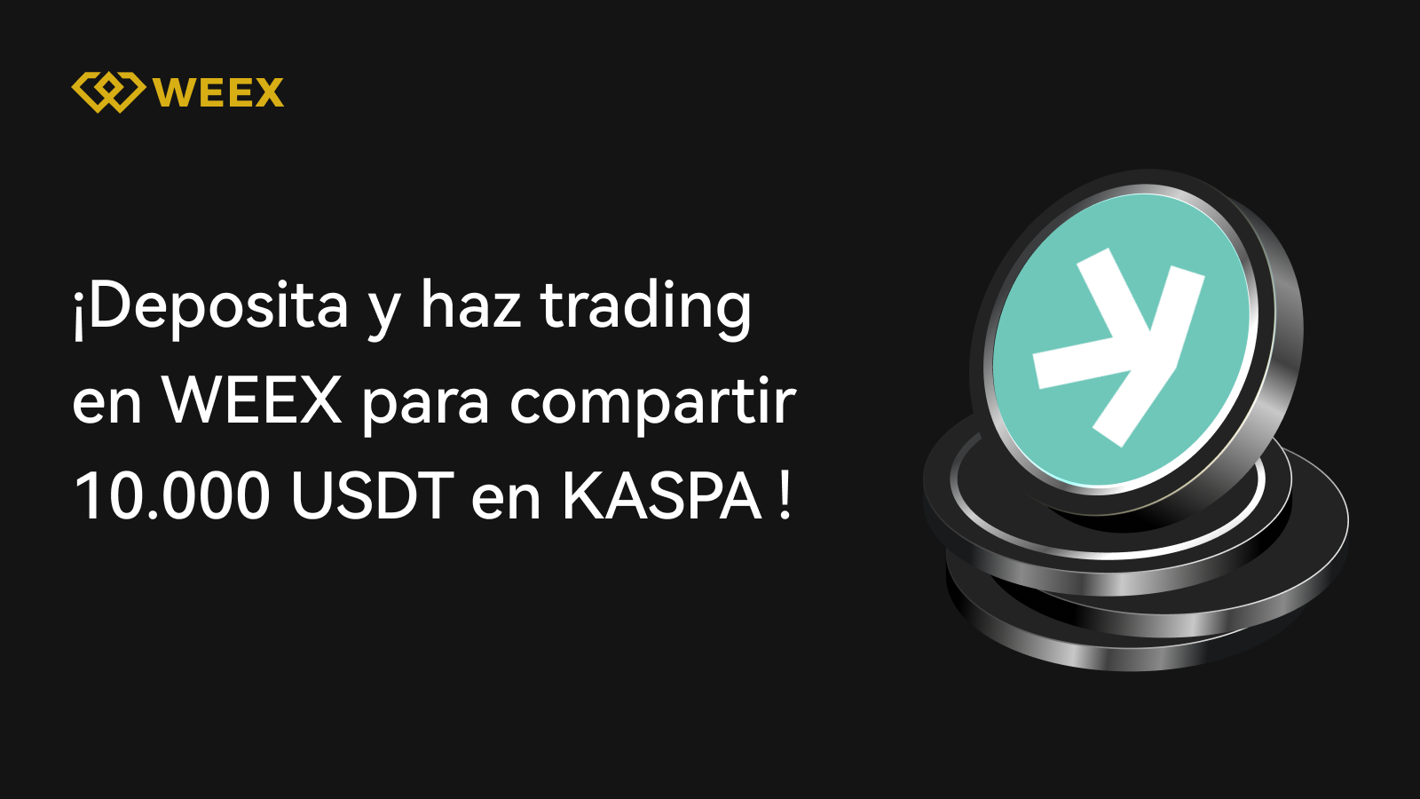 ¡Deposita y haz trading en WEEX para compartir 10.000 USDT en KASPA! – WEEX Latinoamérica